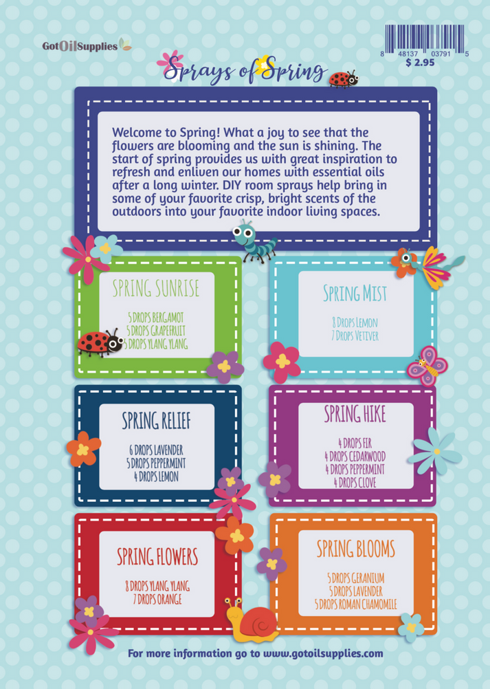 Sprays of Spring Recipe Sheets | Essential Oil Room Spray Recipes – Got ...
