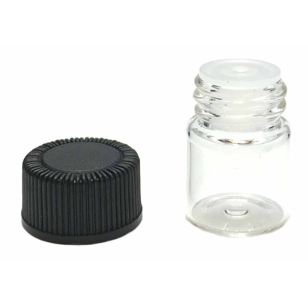 1 ml Clear Sample Bottles with Orifice Reducers and Caps (12-Pack ...